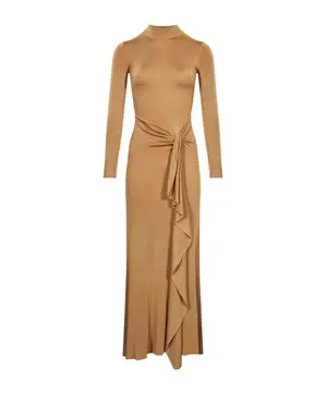 Roland Mouret Knit Drape Gown - Gold