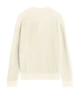 Maison Kitsuné Fox Head Ribbed Polo Jumper
