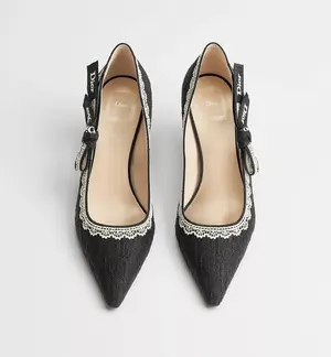 Dior J'adior Embroidered Lace Pumps