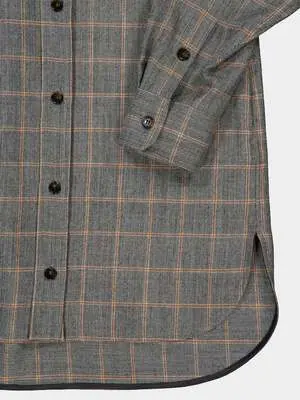 Stella McCartney Check-pattern Epaulette Shirt Mini Dress