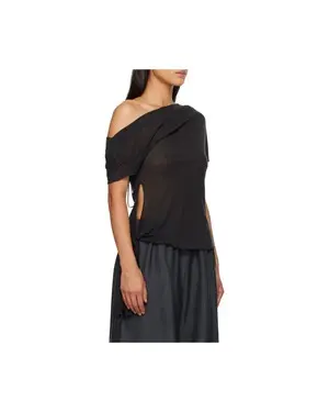 ST. AGNI Off-shoulder Top With Side Knot Detail