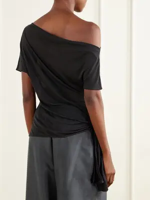 ST. AGNI Off-shoulder Top With Side Knot Detail