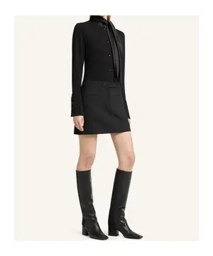 COURREGES Satin-scarf Jersey Shirt
