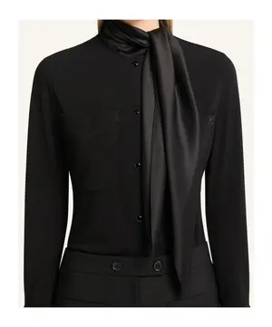 COURREGES Satin-scarf Jersey Shirt