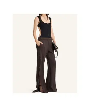 COURREGES Interlock Press-stud Track Pants - Chocolate