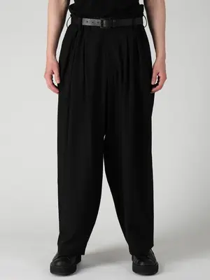 Yohji Yamamoto Wool Gabardine 12-tuck Trousers