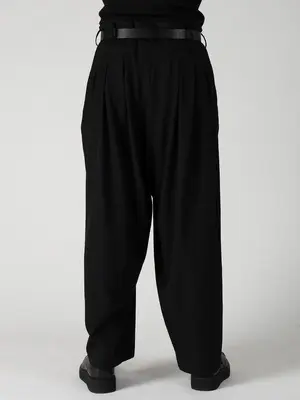 Yohji Yamamoto Wool Gabardine 12-tuck Trousers