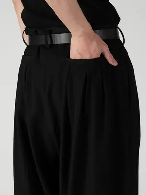 Yohji Yamamoto Wool Gabardine 12-tuck Trousers
