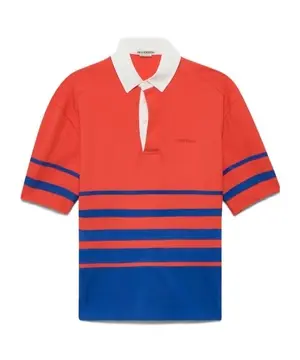 J.W.ANDERSON Red And Blue Striped Rugby Polo Shirt