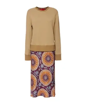 La DoubleJ Jazzy Midi Dress - Nude
