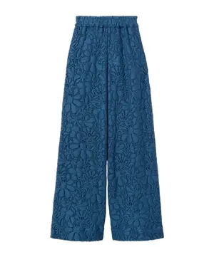 La DoubleJ Floral Lace Wide-leg Trousers