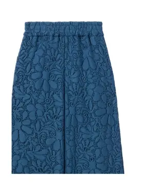 La DoubleJ Floral Lace Wide-leg Trousers