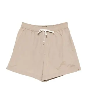 Zegna Drawstring Swim Shorts - Beige