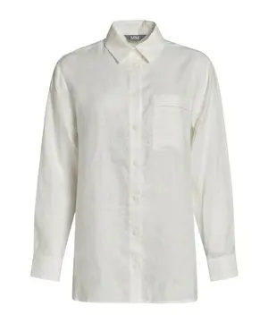 Max Mara Long-sleeved Shirt With Chest Pocket - White