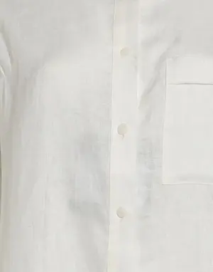 Max Mara Long-sleeved Shirt With Chest Pocket - White