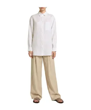 Max Mara Long-sleeved Shirt With Chest Pocket - White