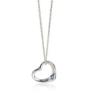 Tiffany & Co. Sterling Silver Elsa Peretti Open Heart Pendant Necklace - Sterling_silver