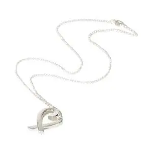 Tiffany & Co. Sterling Silver Paloma Picasso Loving Heart Pendant Necklace