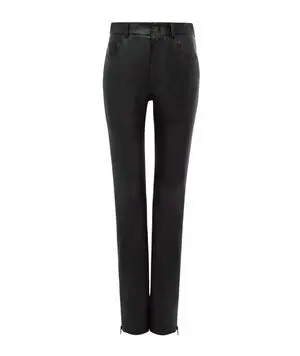 Chloé Slim Leather Pants With Zip Cuffs