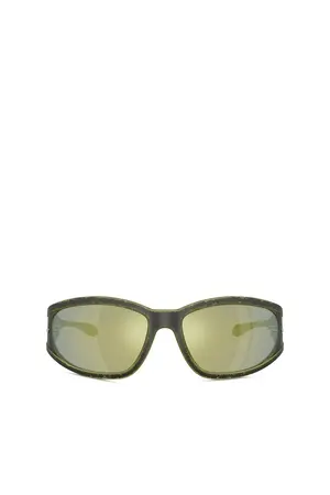 DIESEL® Rectangular Sunglasses In Acetate - Green