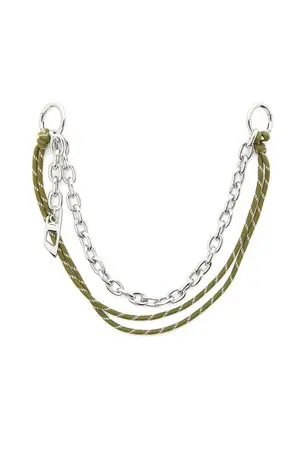 DIESEL® Chain And Rope Charm With D-logo Pendant