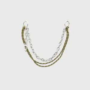 DIESEL® Chain And Rope Charm With D-logo Pendant - Silver