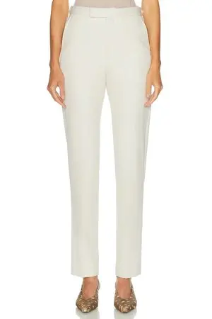 MAISON MARGIELA Straight Leg Tailored Trouser - Ecru