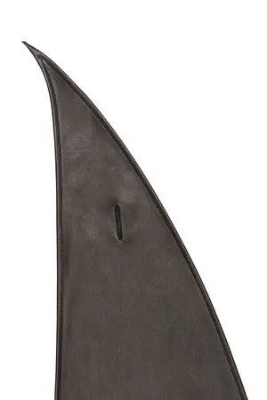 Nour Hammour Sena Leather Pull Scarf In Black