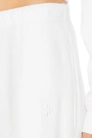 Eterne Boyfriend Pocket French Terry Sweatpant - White