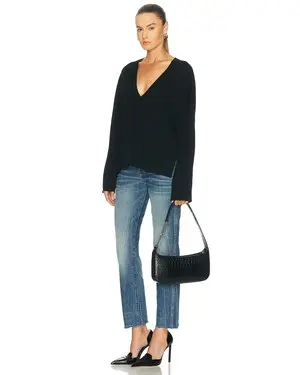 TOM FORD Tumbled Soft Printed Croc Small Shoulder Bag