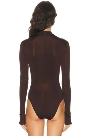 Lapointe Jersey Mock Neck Bodysuit