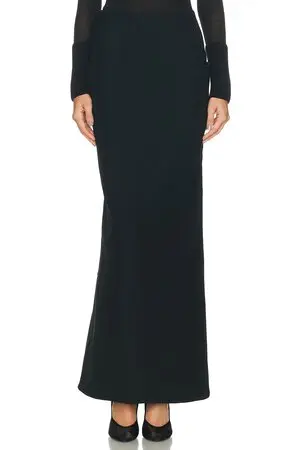 Alaïa Wool Knit Flared Column Skirt - Noir