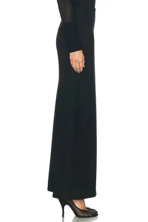 Alaïa Wool Knit Flared Column Skirt - Noir
