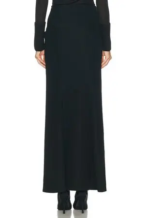 Alaïa Wool Knit Flared Column Skirt - Noir