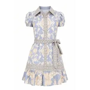 RAISHMA Printed Midi Dress - Blue