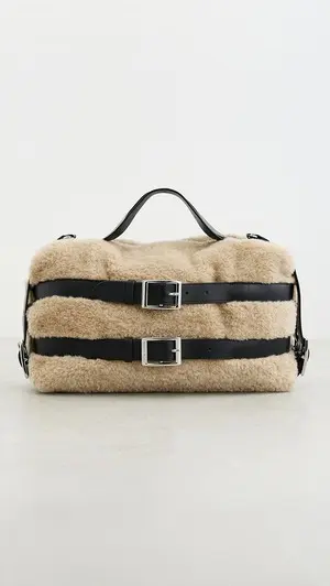 Simone Rocha Faux Fur Biker Belt Bag - Blonde