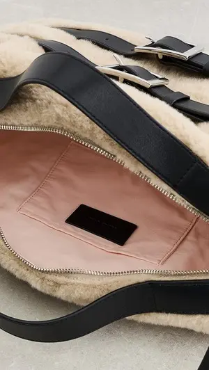 Simone Rocha Faux Fur Biker Belt Bag