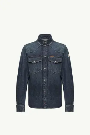 Moncler Denim Shirt Jacket - Blue