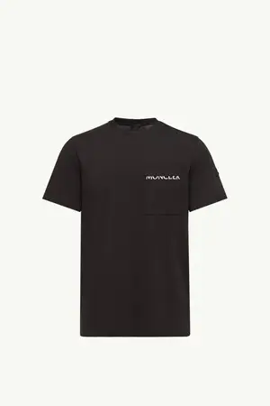 Moncler Logo Cotton Jersey T-shirt - Black