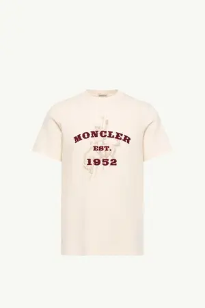 Moncler Horse Print Cotton Jersey T-shirt - White