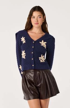 Astr The Label Analissa Sailor Collar Cardigan