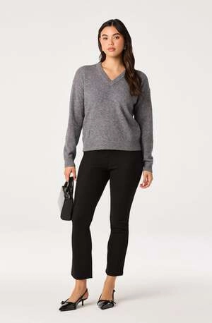 Astr The Label Tonya High-rise Cropped Flare Pants - Black