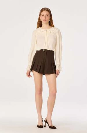Astr The Label Emberly Lace Trim Blouse