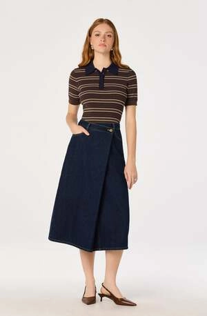 Astr The Label Pearl Midi Skirt