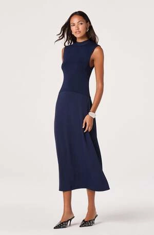 Astr The Label Midi Dress - Navy