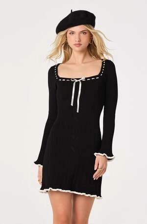 Astr The Label Daysha Square Neck Mini Dress