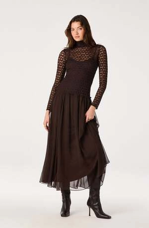 Astr The Label Camila Lace Bodice Maxi Dress