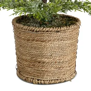NEARLY NATURAL 2' Pre Lit Artificial Snowed Cypress Christmas Tree