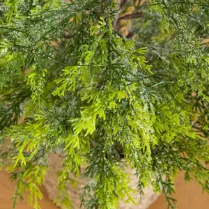 NEARLY NATURAL 4' Pre Lit Artificial Snowed Cypress Christmas Tree