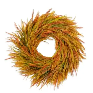 NEARLY NATURAL 28 Uv Artificial Fall Wheat Grass Wreath